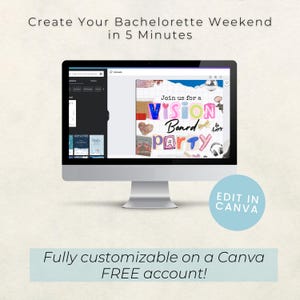 Vision Board Party Invite Girls Night Digital Invite Editable Template ...