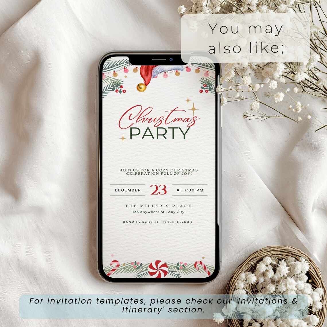 Christmas Party Welcome Sign Template, Editable Holiday Party Sign ...