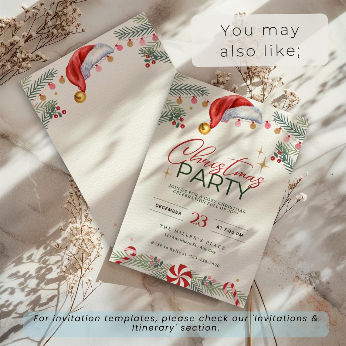 Christmas Party Welcome Sign Template, Editable Holiday Party Sign ...