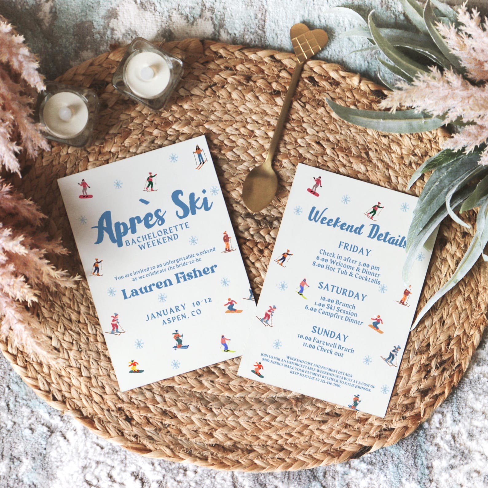 Apres Ski Bachelorette Invitation Template Digital Download Ski ...