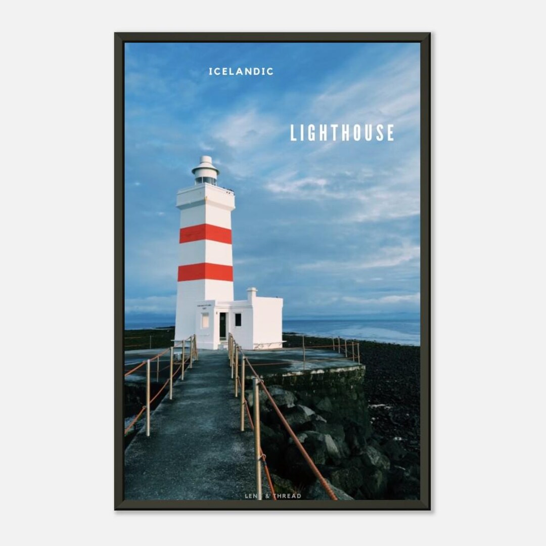 Icelandic Lighthouse Framed Photography Wall Art | Coastal Decor ...