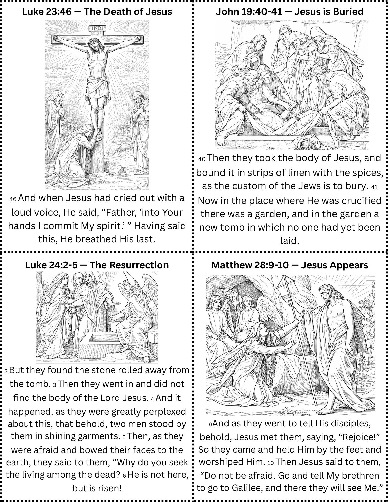 KJV Resurrection Egg Inserts Printable | Scripture-based Easter ...