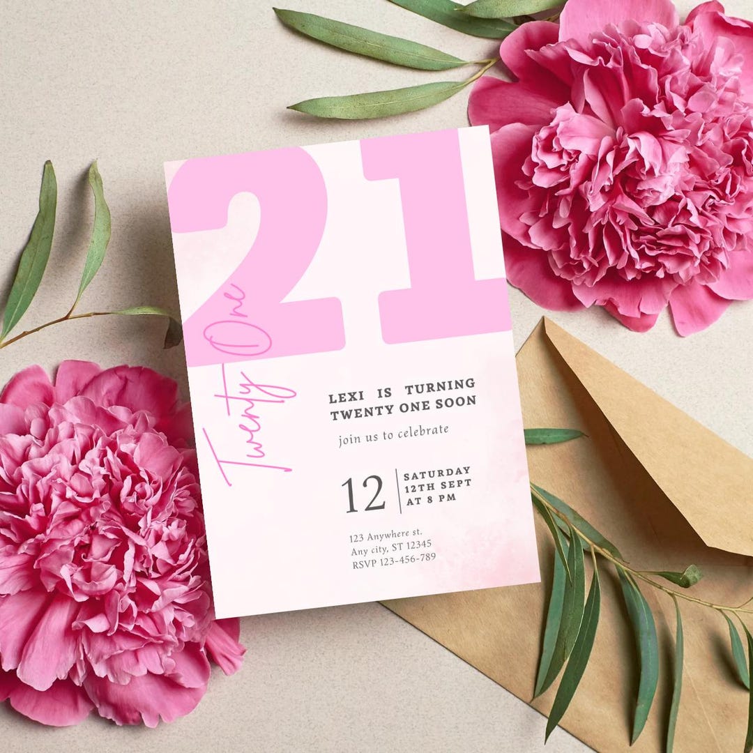 Trendy Birthday Invite • Customizable Template • Instant Accesstrendy ...