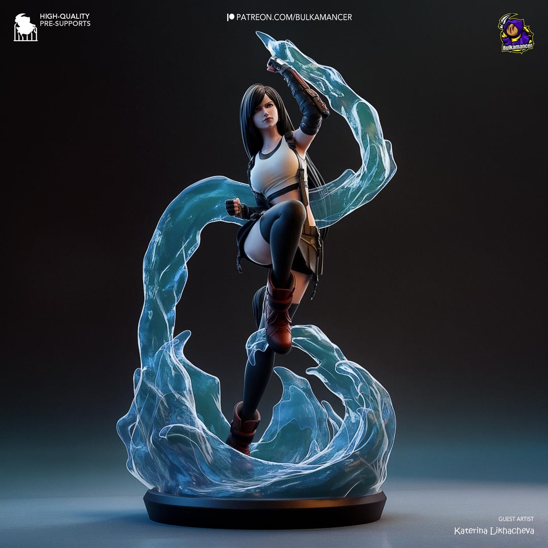 Tifa Lockhart Resin Miniature Figurine Game Character Final Fantasy VII ...