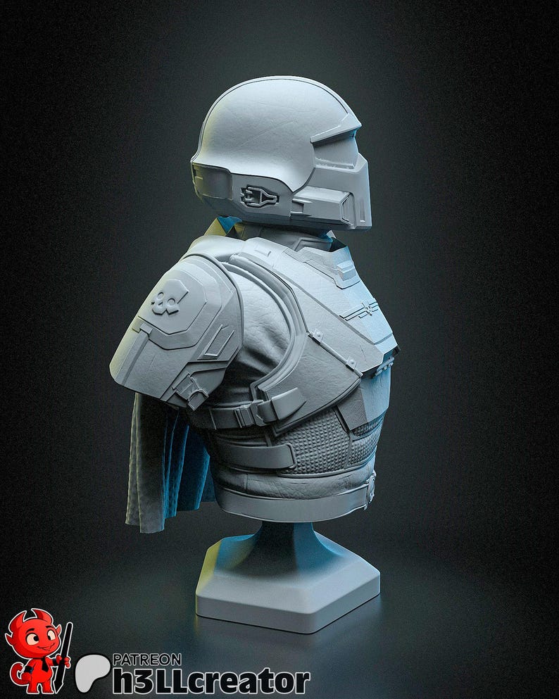 Helldiver Bust Resin Miniature Figurine I Game Character I Helldivers 2 ...