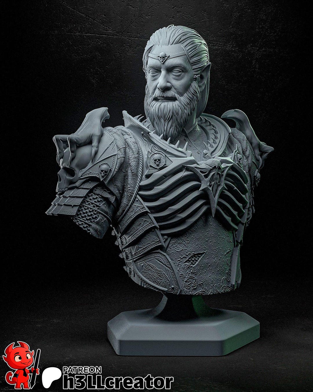 Ketheric Thorm Bust Resin Miniature Figurine | BG3 | Baldurs Gate 3 ...