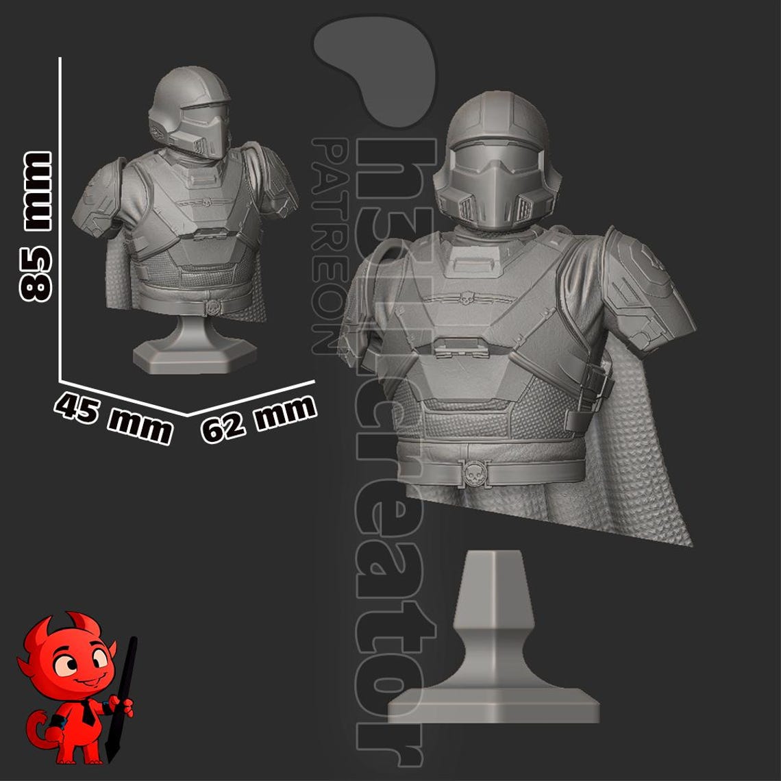 Helldiver Bust Resin Miniature Figurine I Game Character I Helldivers 2 I Gift for Him Her I ...