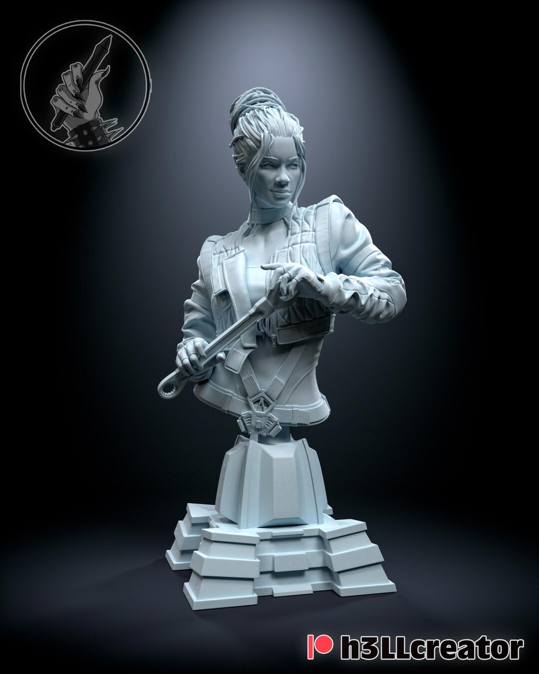 Panam Palmer Bust Resin Miniature Figurine I Game Character I Cyberpunk ...