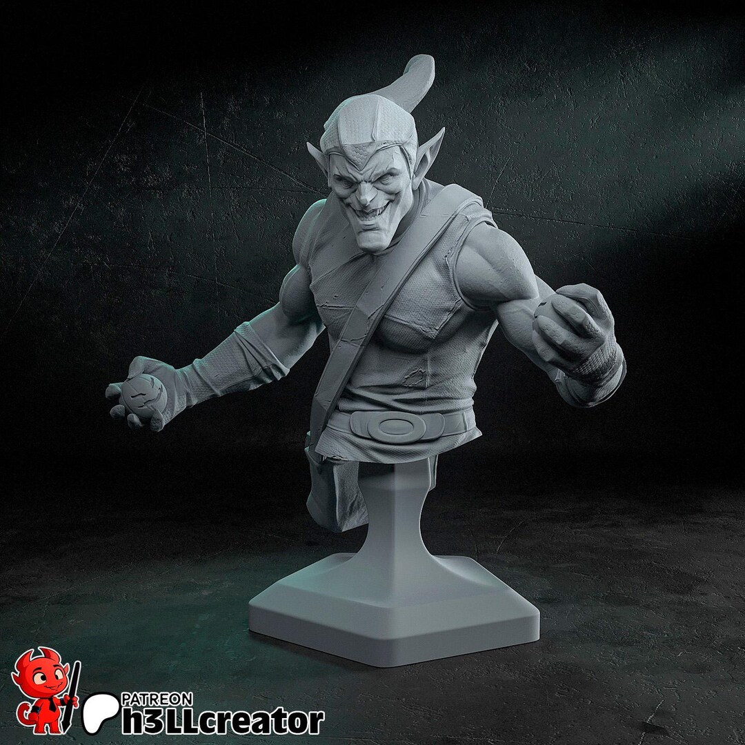 Green Goblin Bust Resin Miniature Figurine | Spider-man | Game ...
