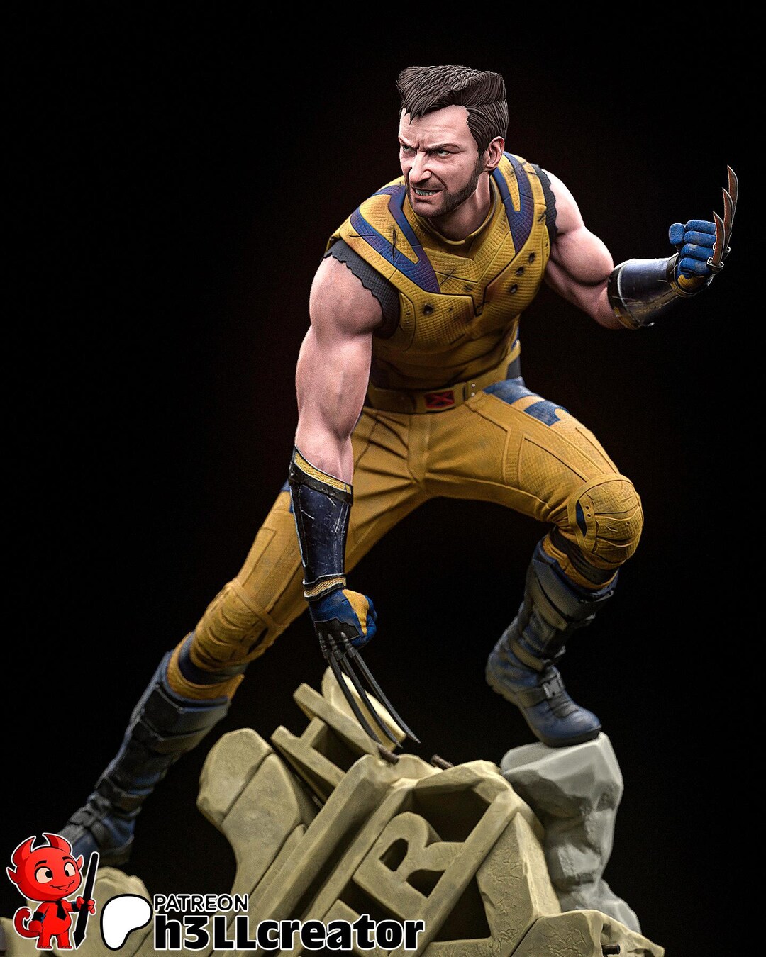 Wolverine Resin Miniature Figurine | Game Character Gift for Him Her ...