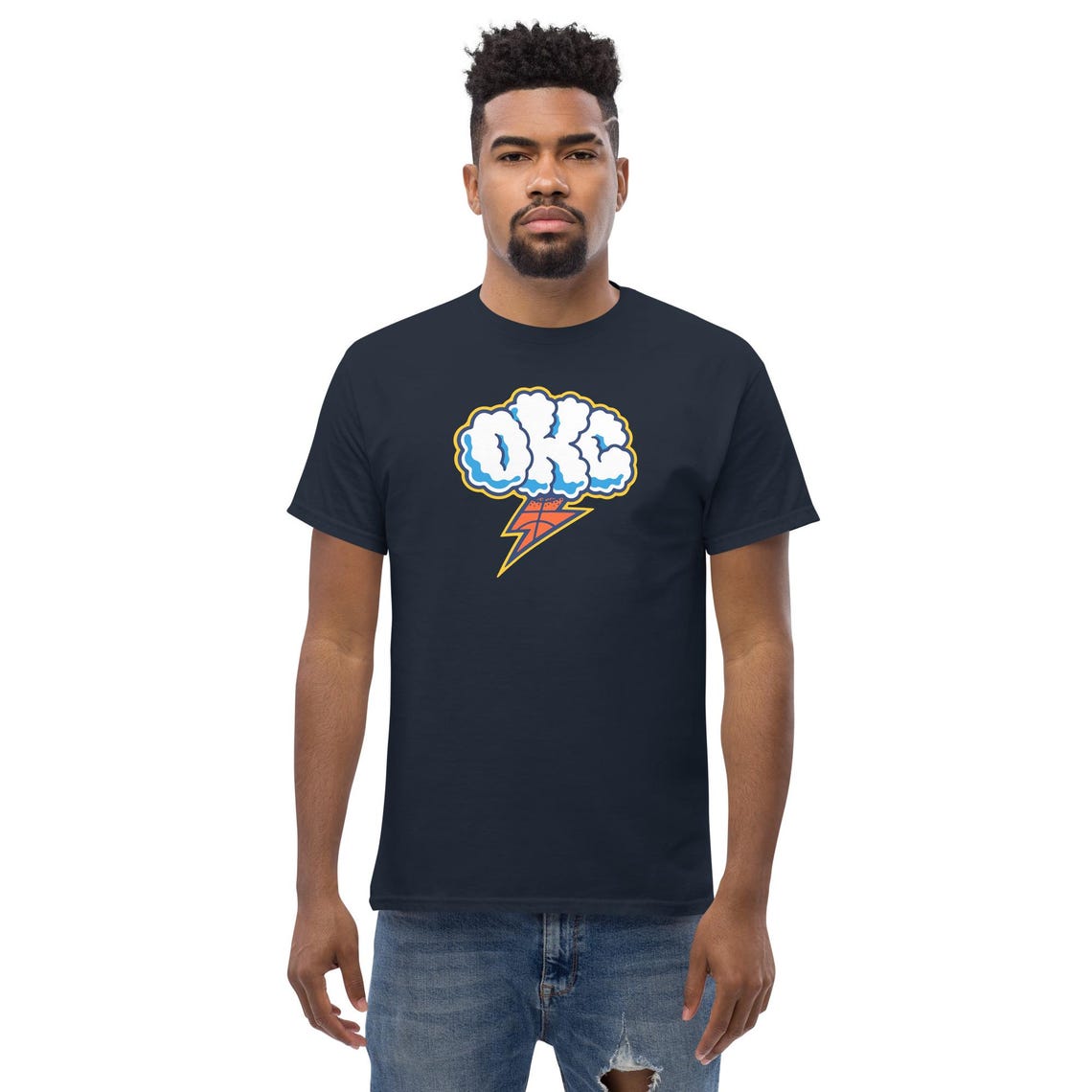 OKC Thunder Lighting Tee, Basketball Playoff Tee Oklaoma - Etsy