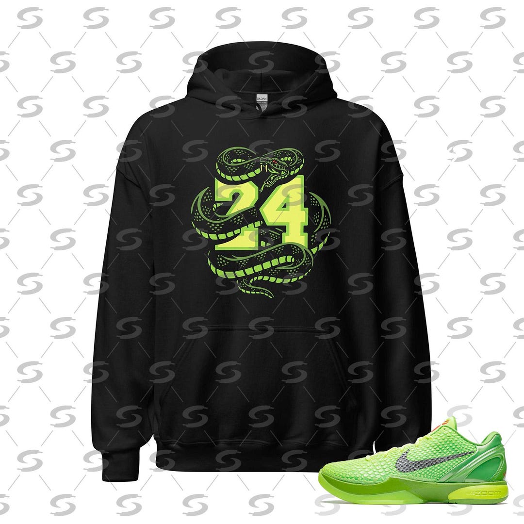 Kobe 24 Hoodie to Match Kobe 7 Grinch Sneaker, Sneakerhead Black Mamba ...