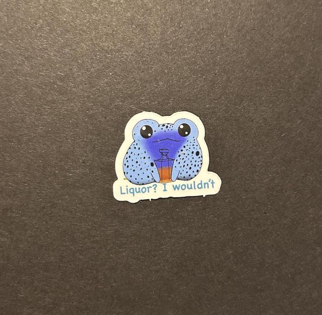 Drunk Poison Dart Frog Sticker(small) - Etsy