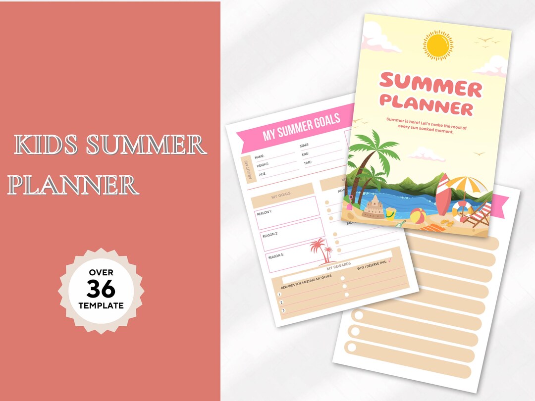 Printable Kids Summer Planner, Fun & Engaging Summer Activities Planner ...