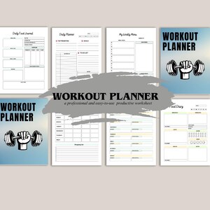 Minimalist Workout Planner, Fitness Log Book, Exercise Journal, Health ...