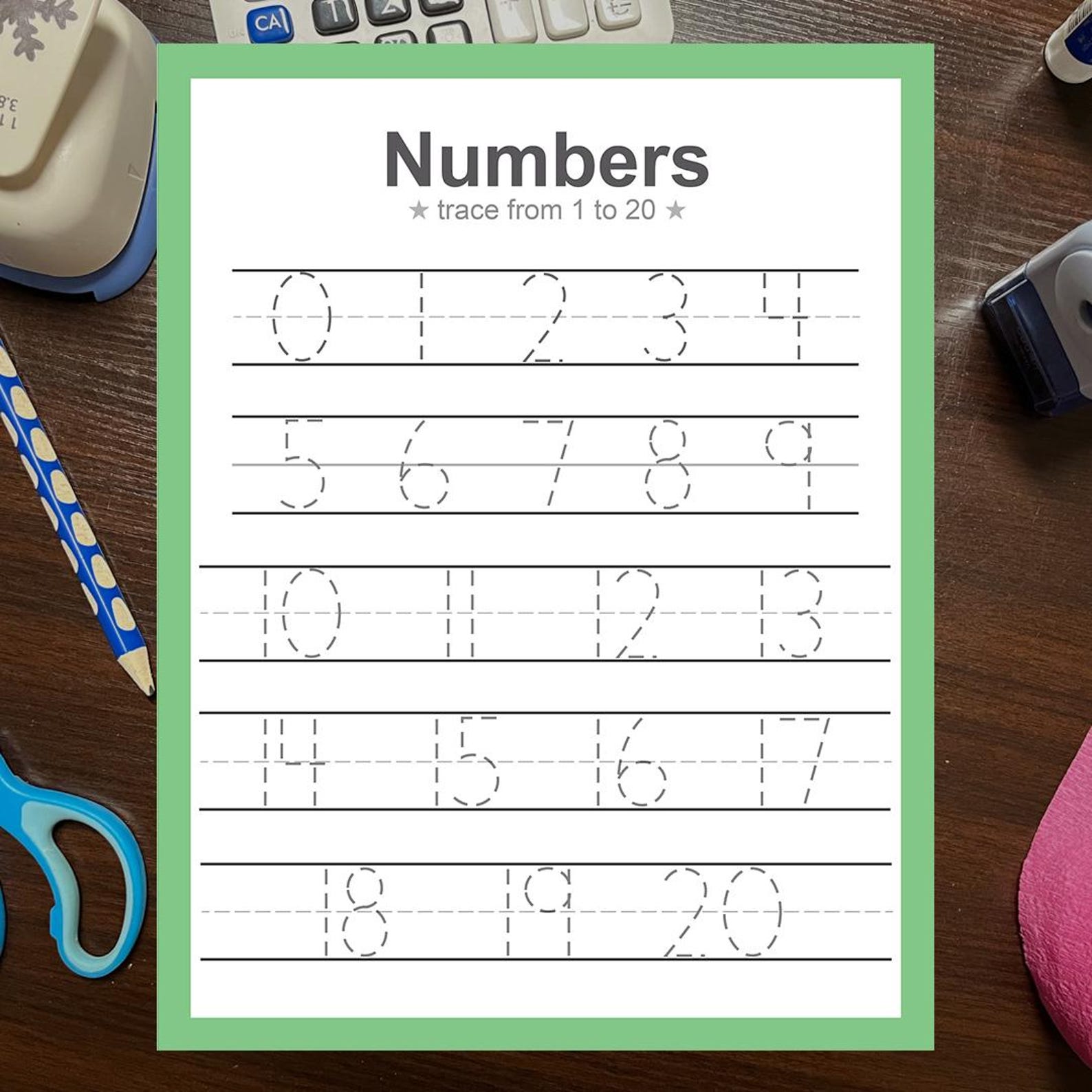 Alphabet Letters & Numbers Tracing Worksheet, Tracing Page Worksheet ...