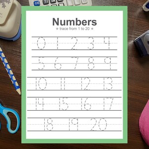 Alphabet Letters & Numbers Tracing Worksheet, Tracing Page Worksheet ...