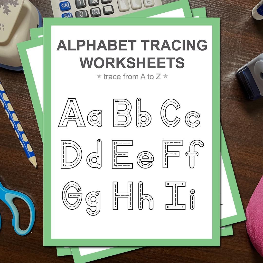 ABC Alphabet Tracing Worksheet, Tracing Page Worksheet, Preschool ...