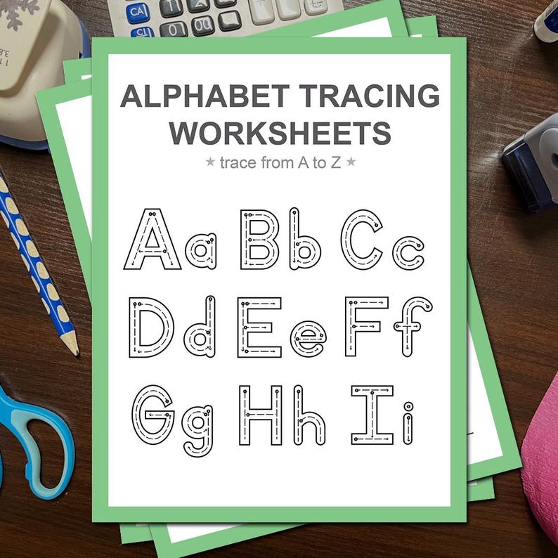 ABC Alphabet Tracing Worksheet, Homeschool, Kindergarten (digital ...