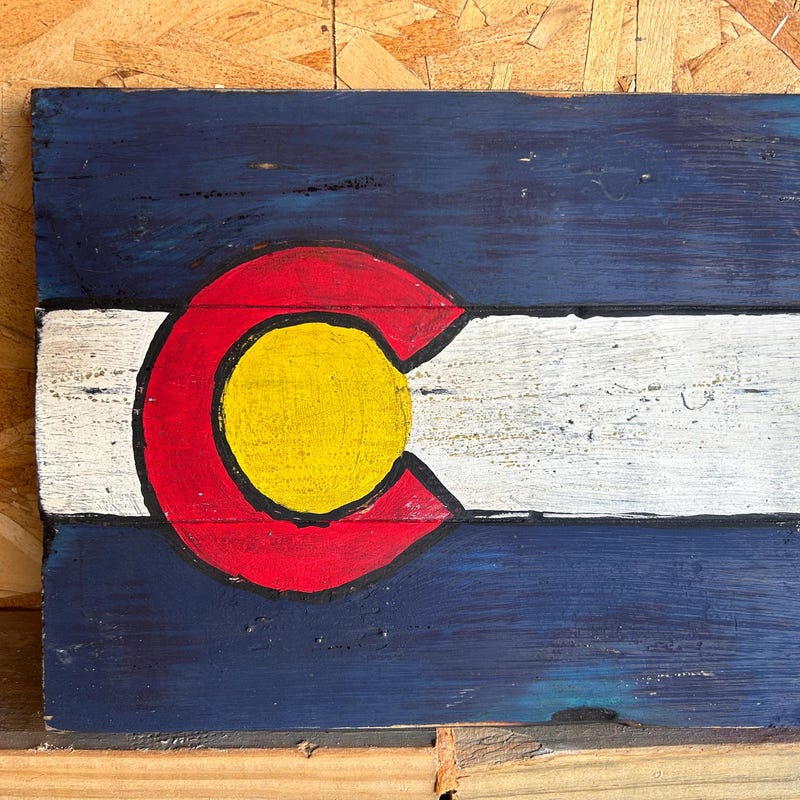 Wood Colorado Flag - Etsy