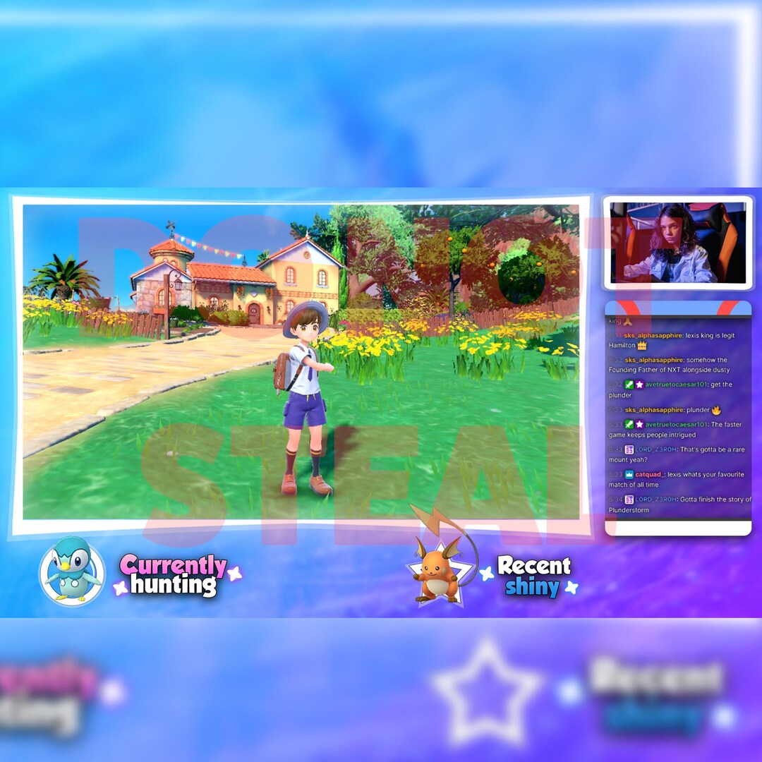 Pokémon Blue Shiny Hunting Livestream Overlay for Streamers - Etsy ...
