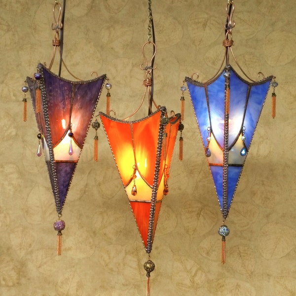 Stained Glass Sconce - Etsy