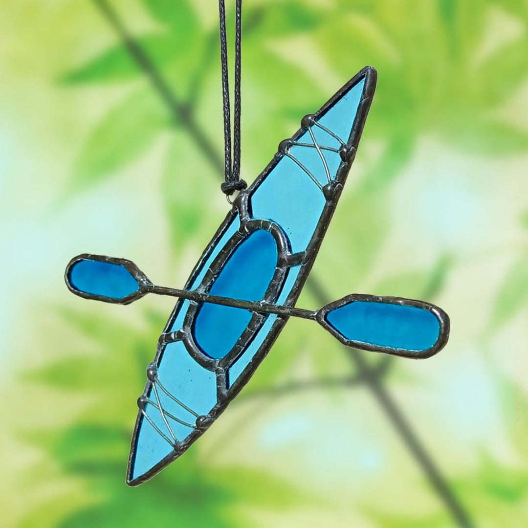 Stained Glass Kayak Sun Catchers - Etsy