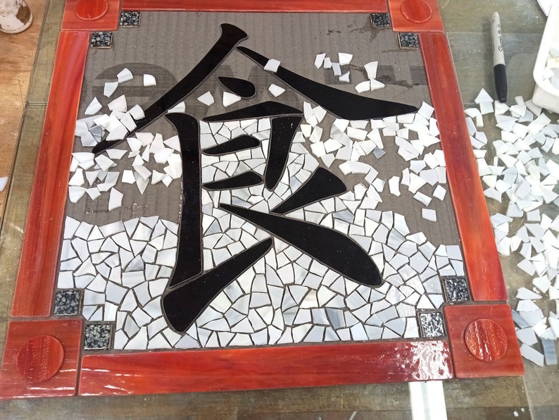 Custom Asian Kanji Mosaic Wall Tile - Etsy