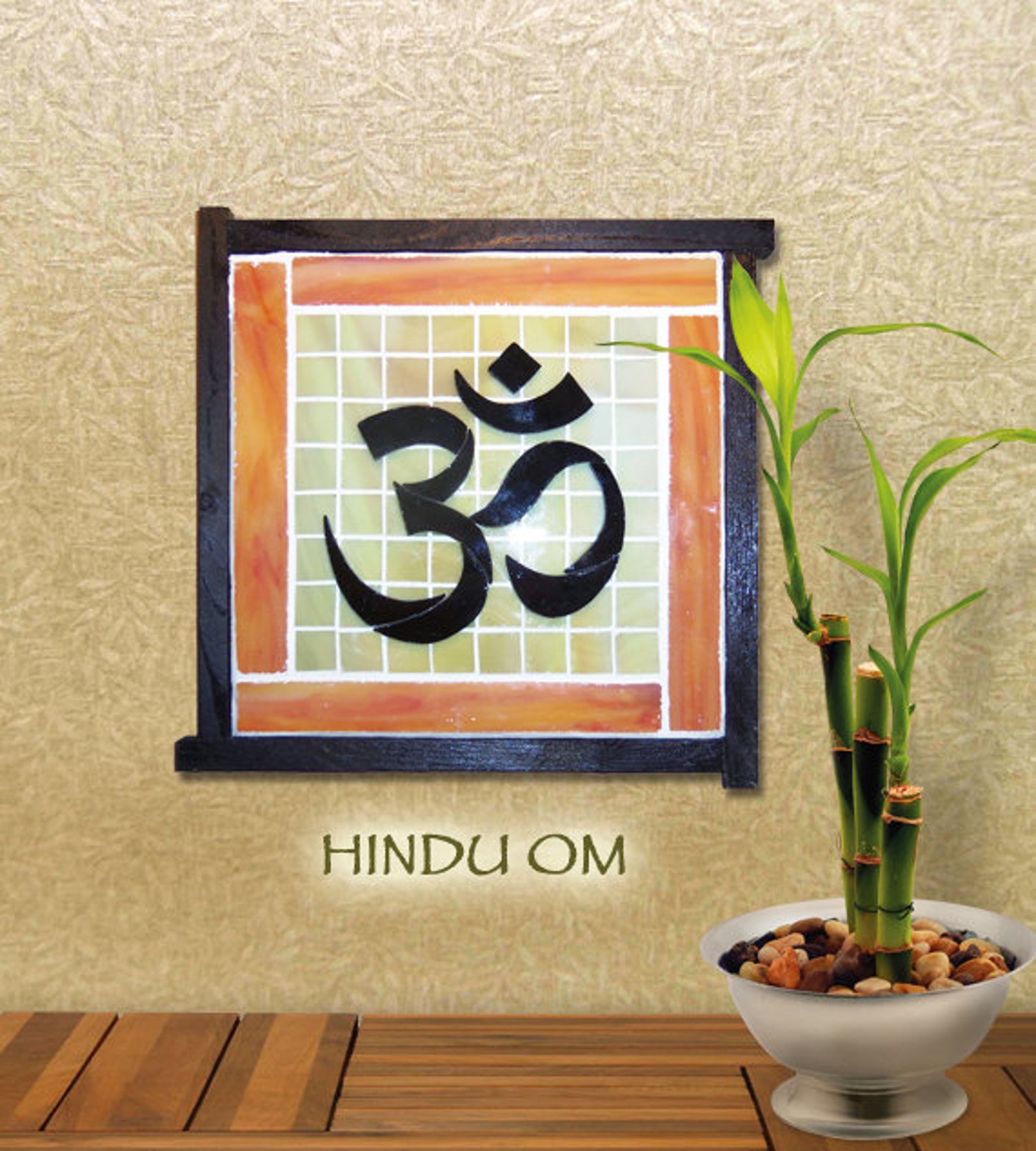 HINDU OM/AUM Stained Glass Mosaic Tile | Etsy