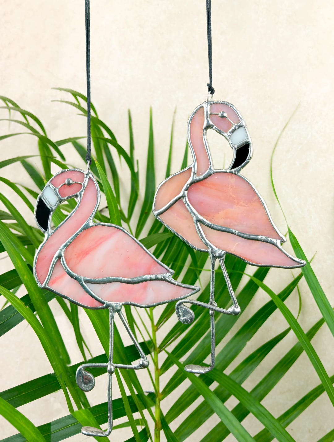 Pink Flamingo Stained Glass Ornamental Suncatcher - Etsy