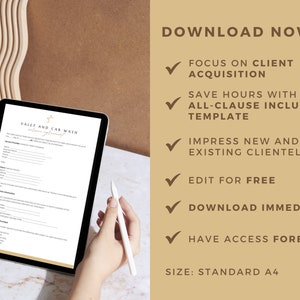 Professional Car Wash Business Forms, Car Wash Contract, Valet Service ...