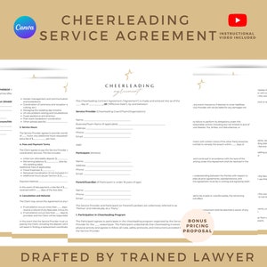 Professional Cheerleading Form, Cheerleading Coaching Contract ...