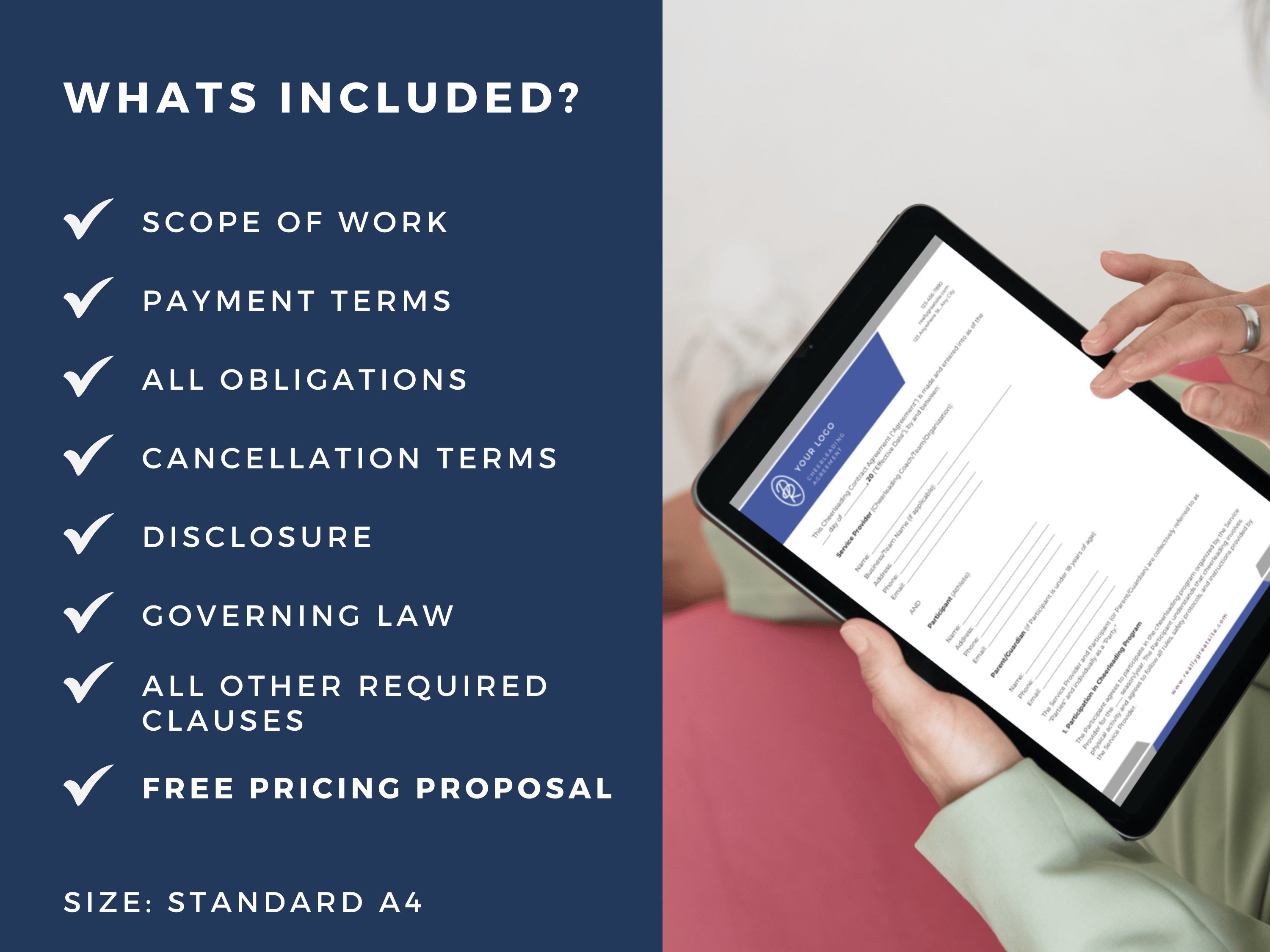 Professional Cheerleading Form, Cheerleading Coaching Contract ...