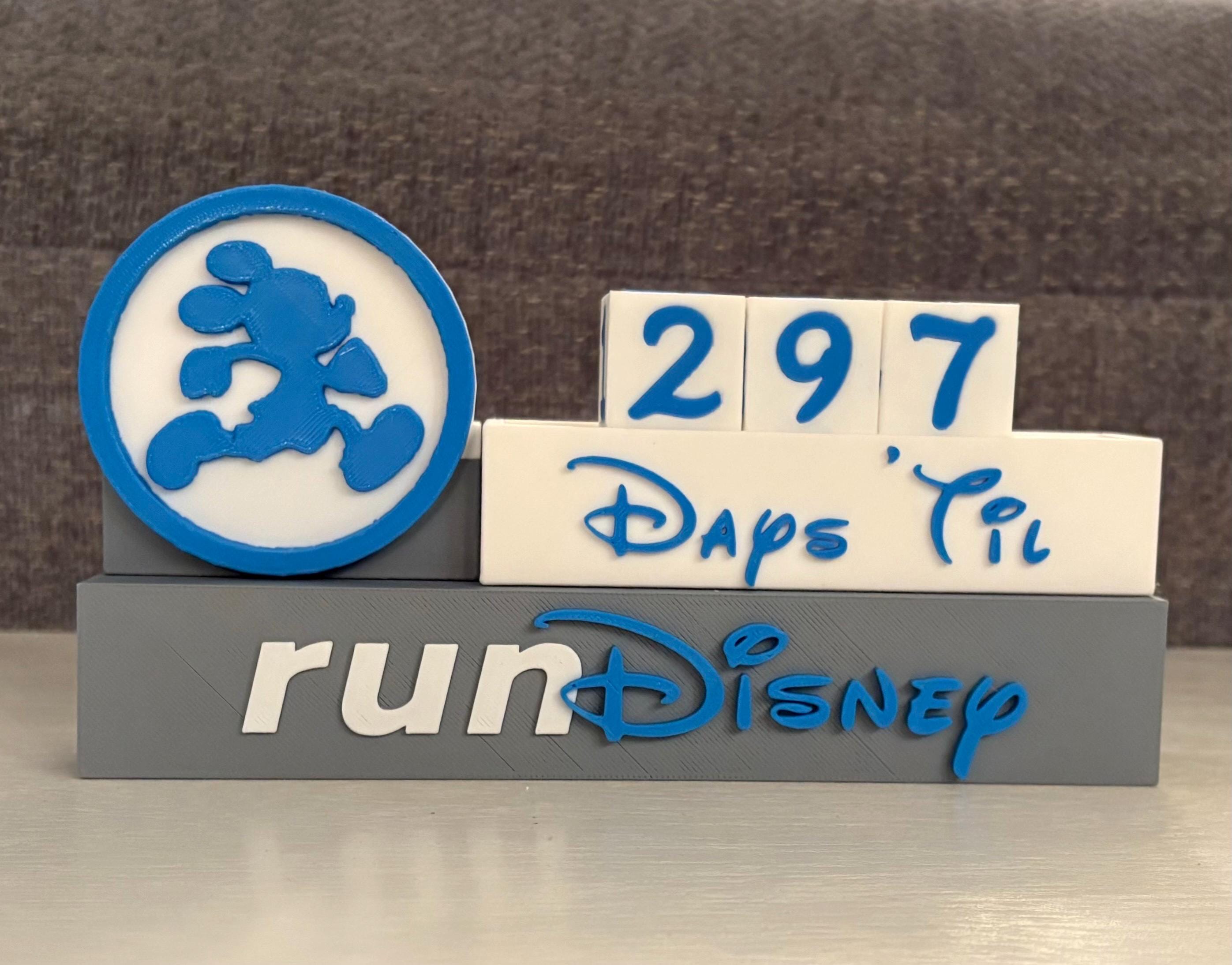 Disney Race Countdown Calendar, Run Disney Countdown Calendar, Disney ...