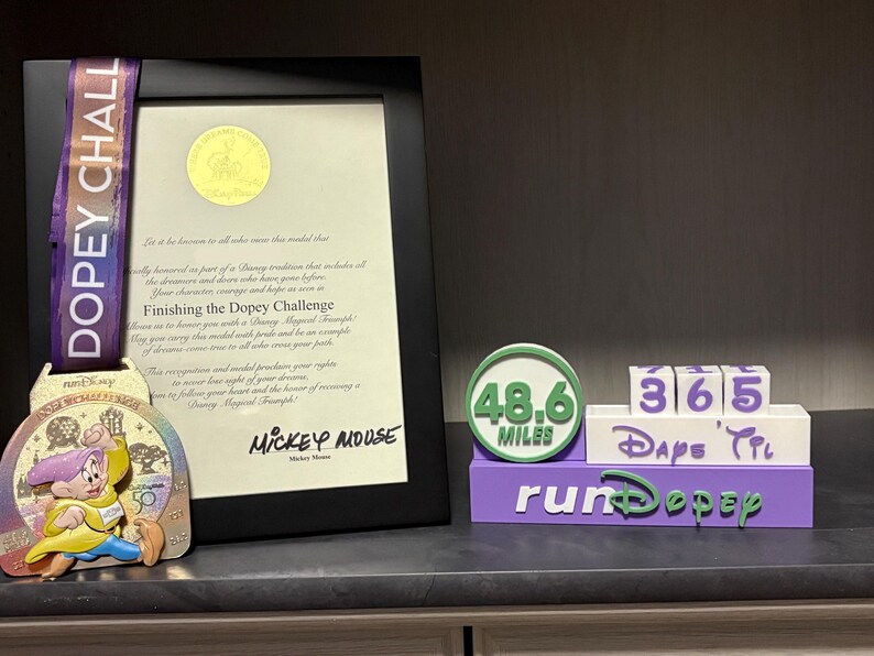 Disney Race Countdown Calendar, Run Disney Countdown Calendar, Disney ...