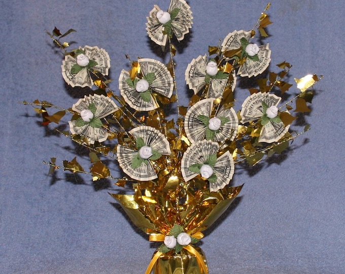 Sparkling MONEY TREE With REAL Dollar Bills ... a Unique Centerpiece or ...