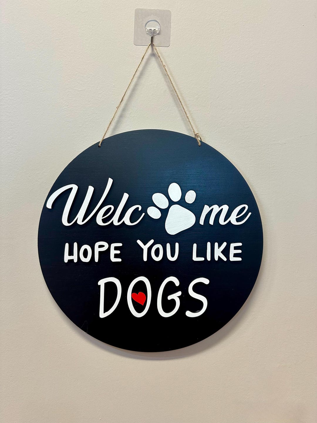 Dog Lover Welcome Sign: Funny Pet-friendly Door Hanger - Etsy