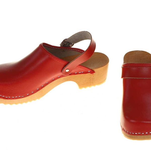 Red Clogs - Etsy