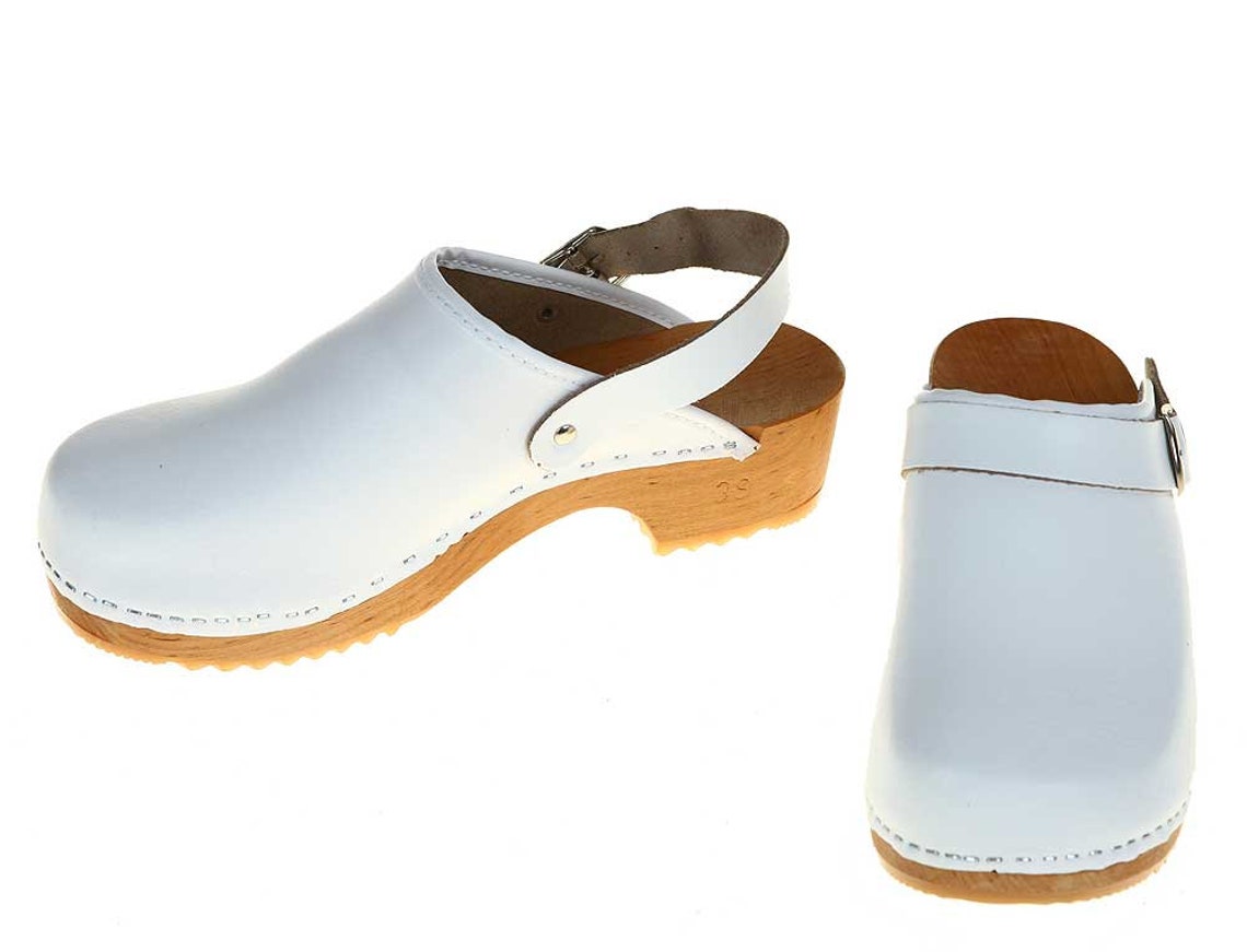 Clogs White With Turnable Strap - Etsy