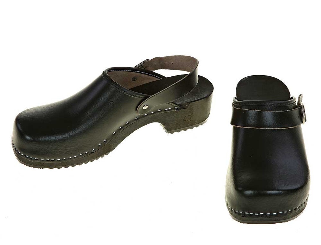 Clogs Black With Turnable Strap - Etsy