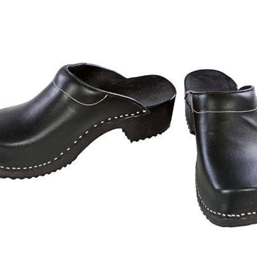 Clogs Black / Black Sole With Pad - Etsy
