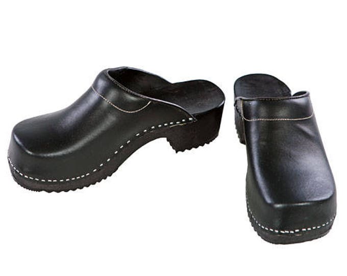 Clogs Black / Black Sole With Pad - Etsy