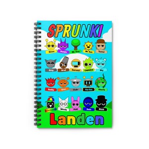 Copy of Sprunki Notebook - Personalized Sprunki Journal - Custom Name ...