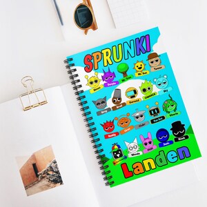 Copy of Sprunki Notebook - Personalized Sprunki Journal - Custom Name ...
