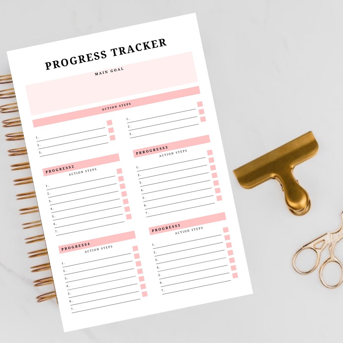 Progress Planner Printable Mindfulness Workbook Selflove Journal ...