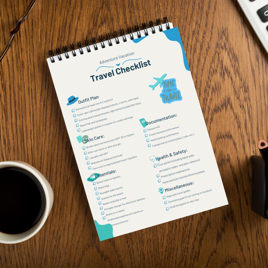 Travel Budget Planner 2025 Printable Finance Tracker Vacation Checklist ...