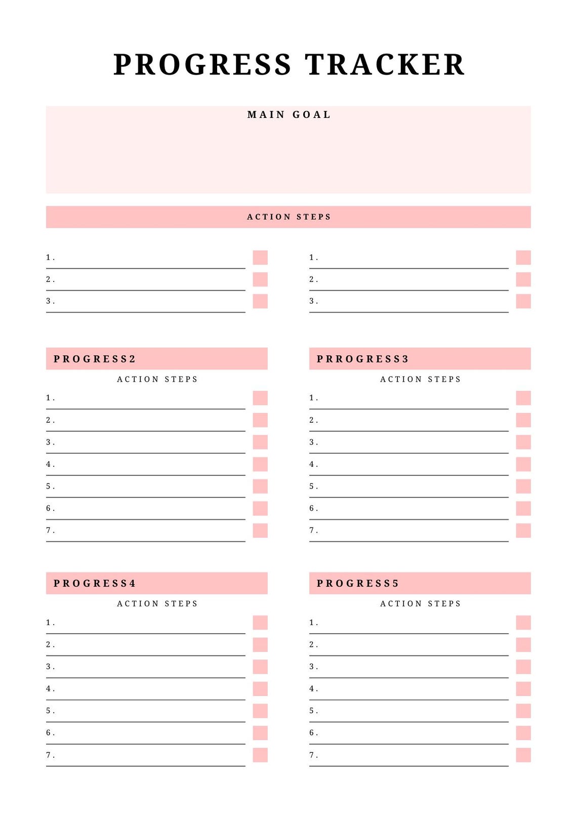 Progress Planner Printable Mindfulness Workbook Selflove Journal Mentalhealth Worksheet Selfcare ...