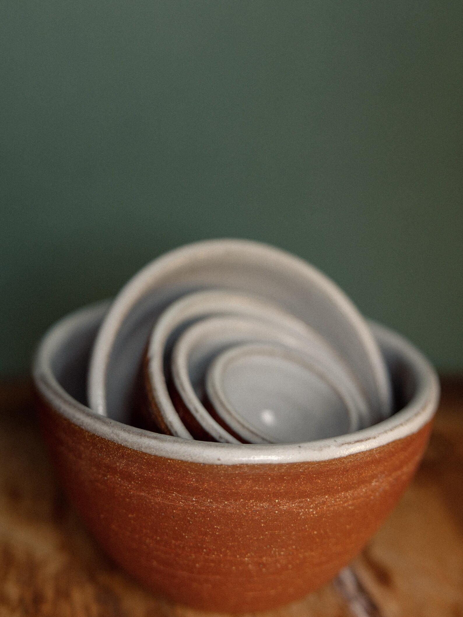 Ceramic Measuring Bowls in Red Stoneware Pottery Gift Ideas for Bakers ...