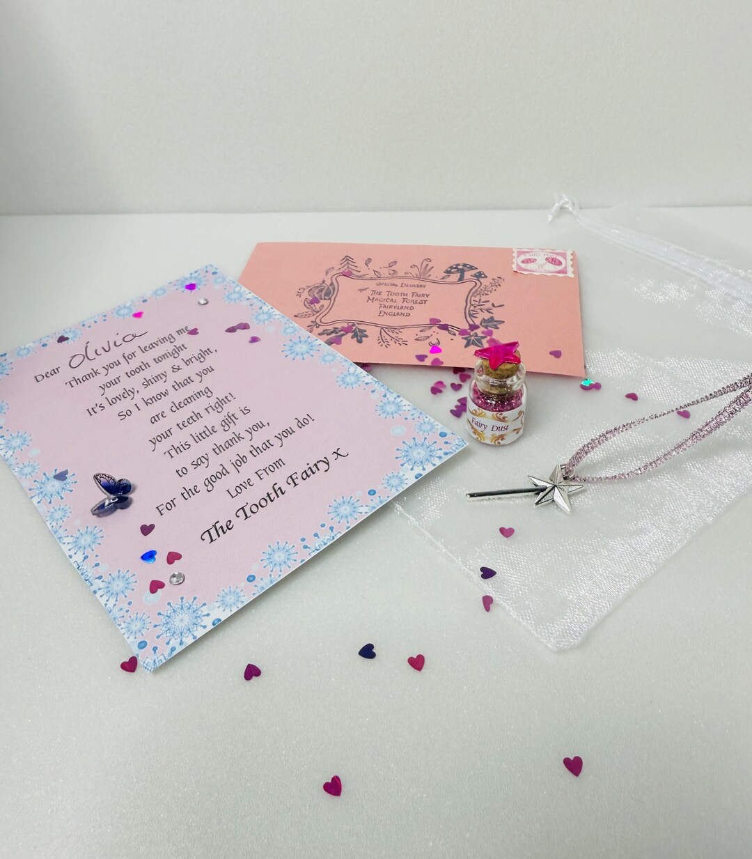 Tooth Fairy Letter & Keepsake / Fairy Mail / Tooth Loss / for Girl ...