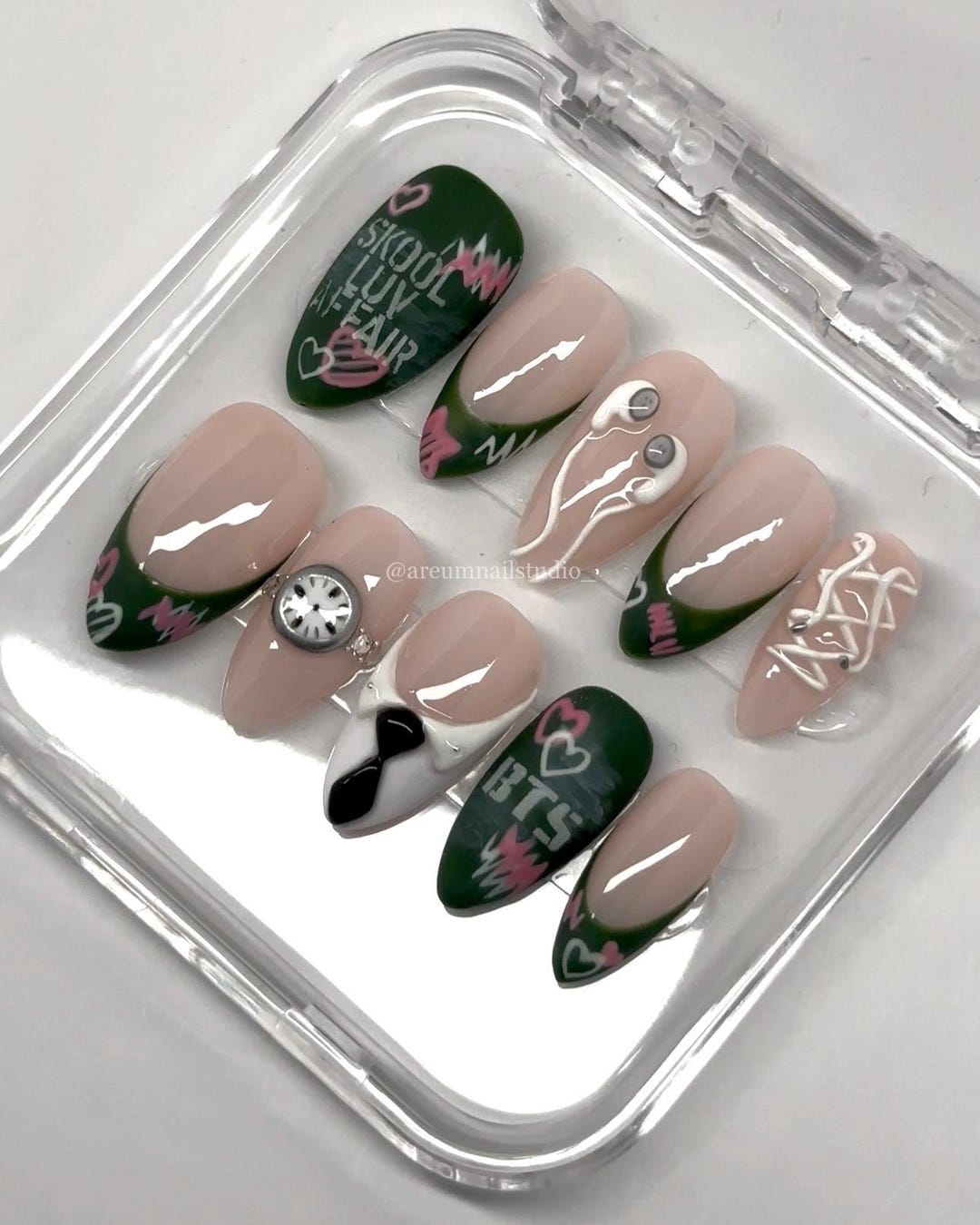 BTS Skool Luv Affair Inspired Press-on Nails - Etsy